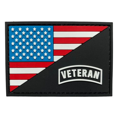 DRAGONPRO Veteran US Flag PVC Patch 75 x 50 mm | MCL Interglobal | Airsoft